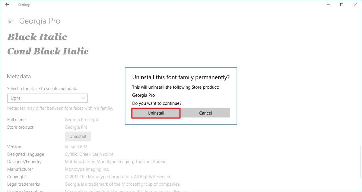 How to manage Fonts settings on the Windows 10 April 2018 Update ...