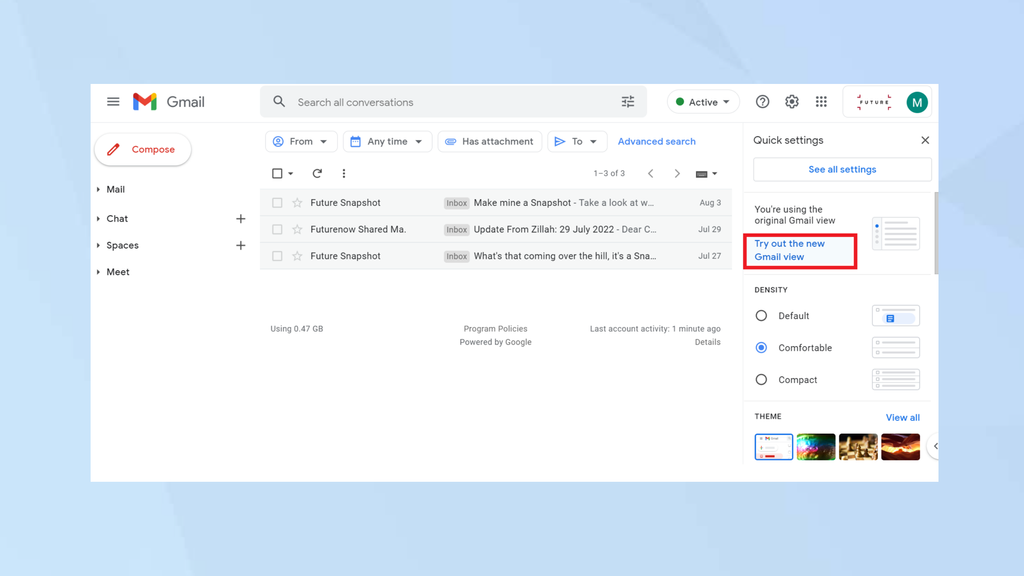 How to change side panels in Gmail | Tom's Guide