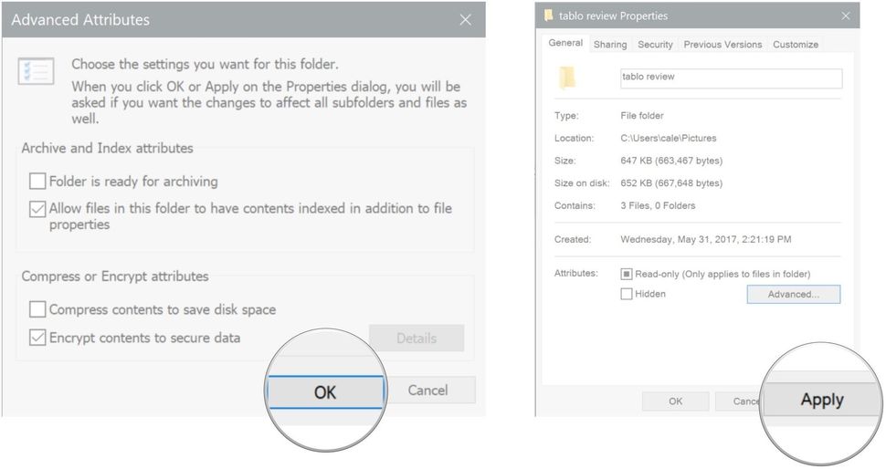 How to use EFS encryption to encrypt individual files and folders on ...