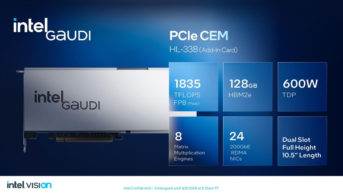 Intel details Gaudi 3 at Vision 2024 — new AI accelerator sampling to ...