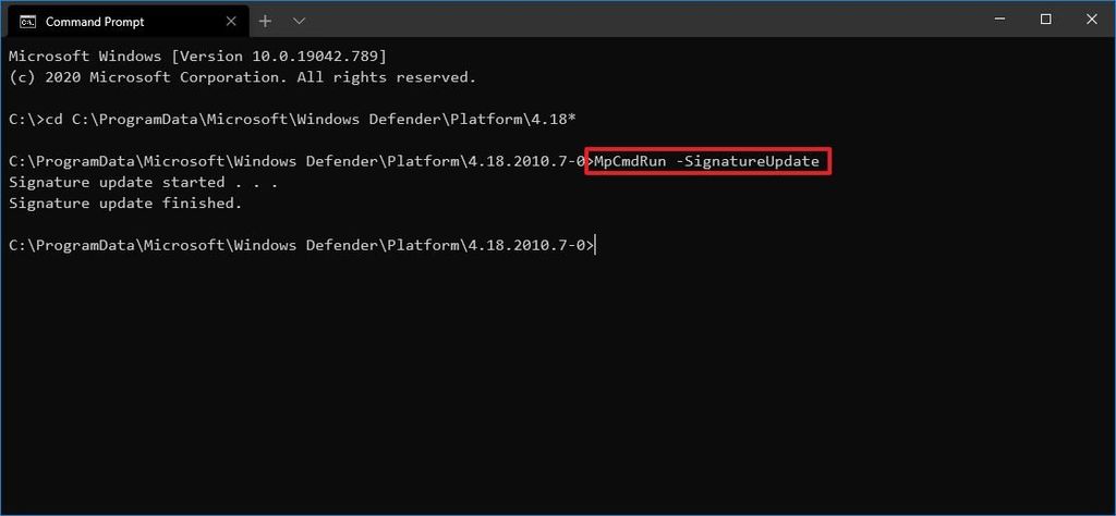 How to use Microsoft Defender Antivirus with Command Prompt on Windows ...