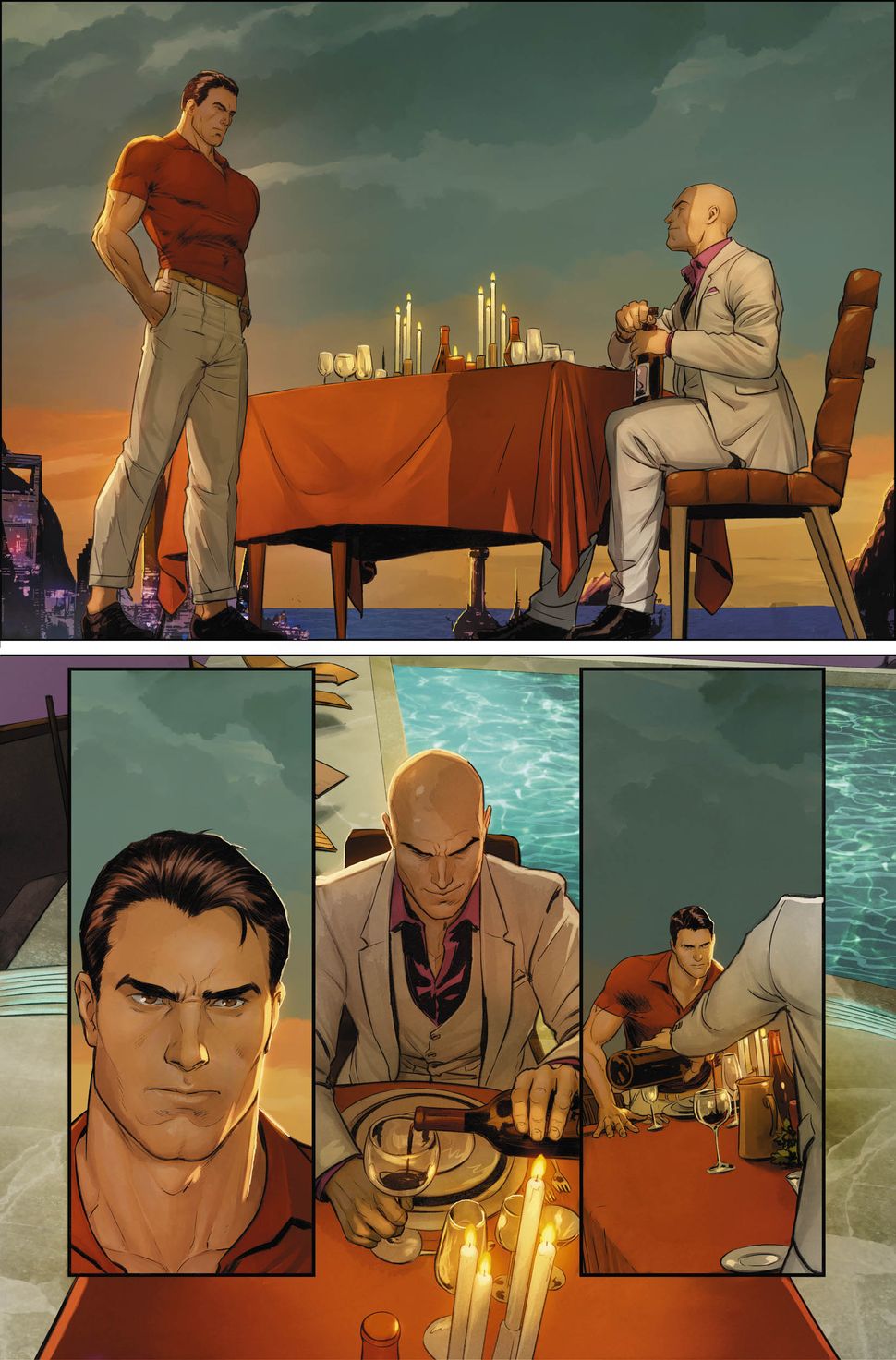 "Old friends" Batman and Lex Luthor stare one another down in Batman ...