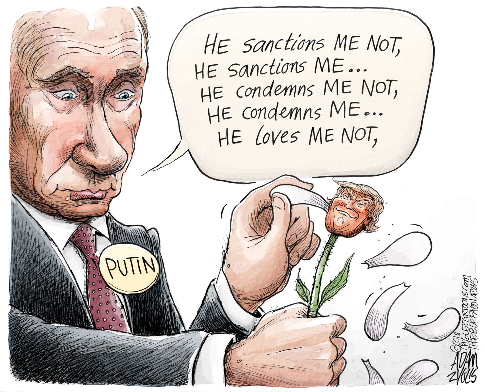 Political cartoon U.S. Putin Russia sanctions Trump foreign policy ...