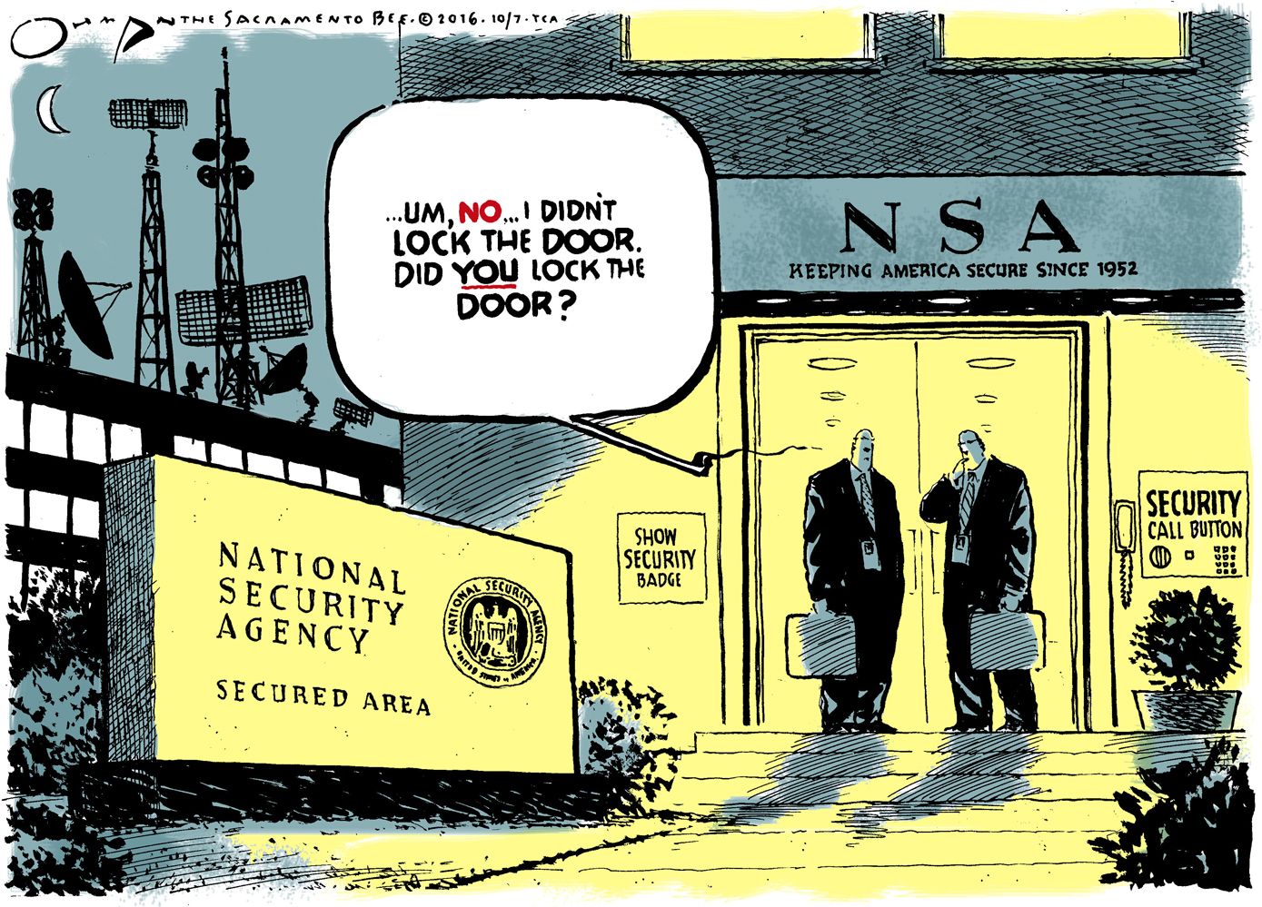 Editorial cartoon U.S. NSA security breach | The Week