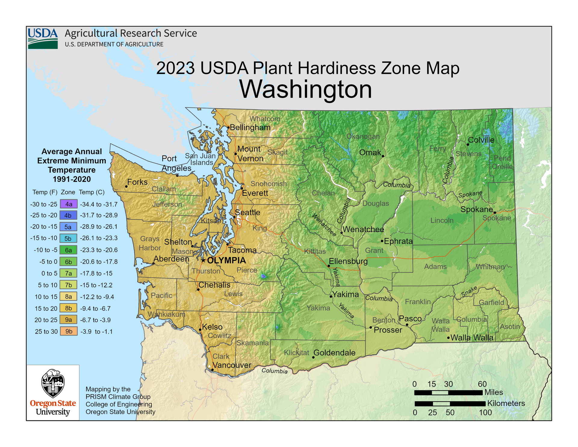 Washington Climate Zones USDA Map For Plant Hardiness | Gardening Know How
