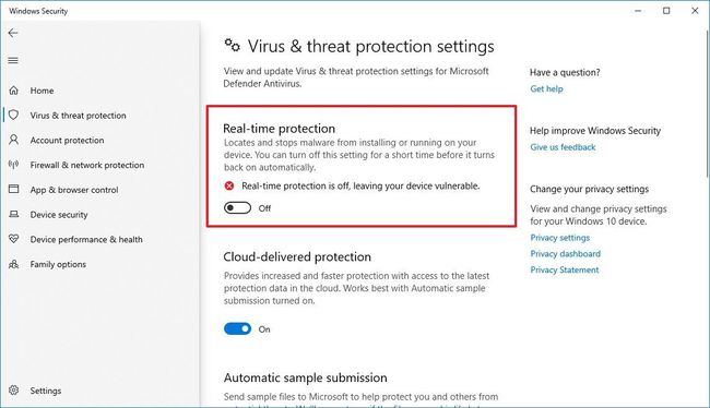 How to disable real-time protection on Microsoft Defender Antivirus ...