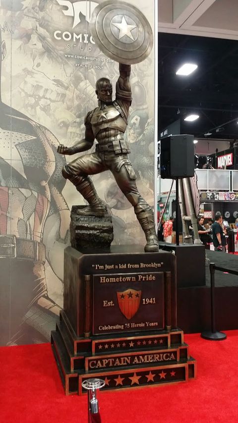 See Captain America's Amazing 75th Anniversary Statue At Comic-Con ...