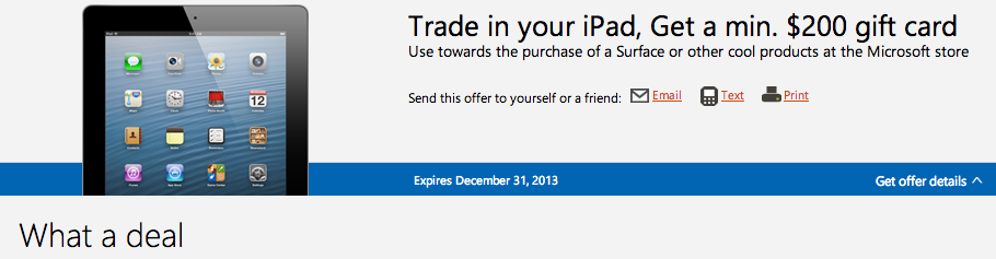 Microsoft extends iPad trade in offer at company Stores to December | Windows Central