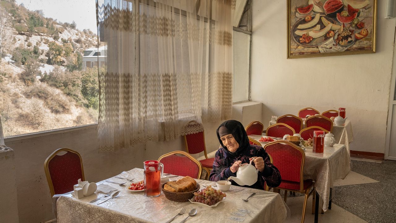"An old woman pours herself tea - but it's so much…
