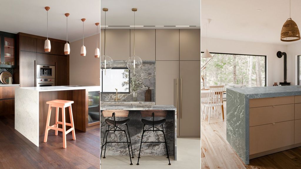 What is a waterfall countertop? Experts on the pros and cons | Homes ...