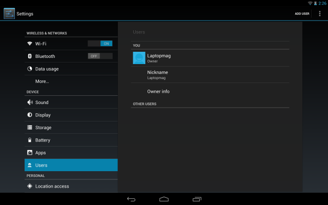 How to Set Up User Profiles in Android 4.2 - User Controls - LAPTOP ...