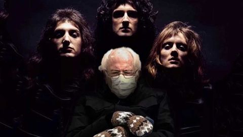 Bernie Sanders plus classic rock and metal album artwork equals ...