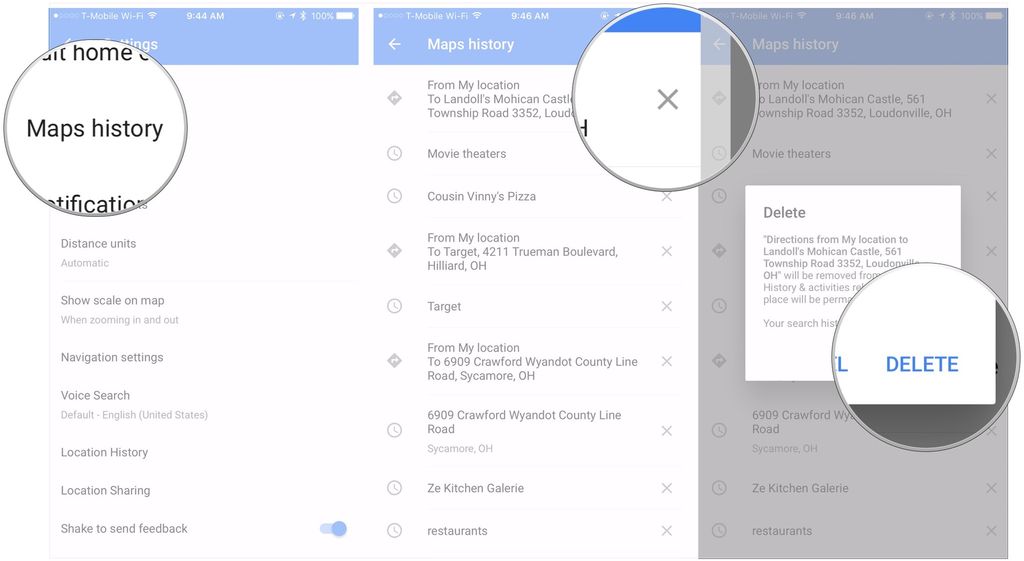 How to delete your search history and prior destinations in Google Maps ...