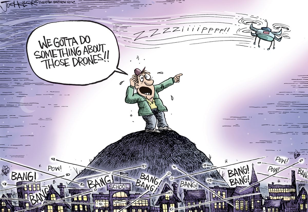 5 unidentifiable cartoons about drones over New Jersey | The Week