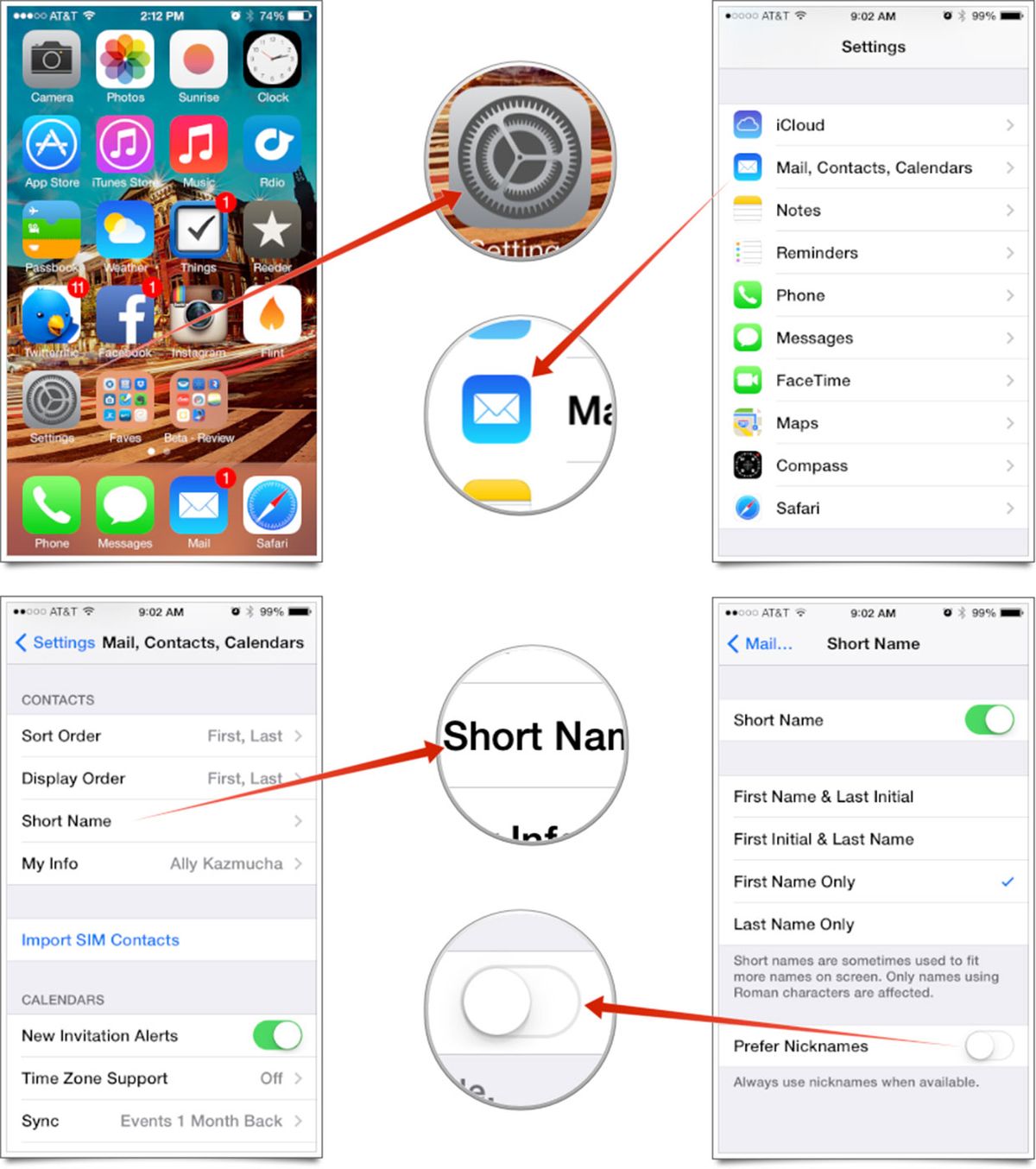 How to disable nicknames for Messages, Phone, and Mail in iOS 7 | iMore