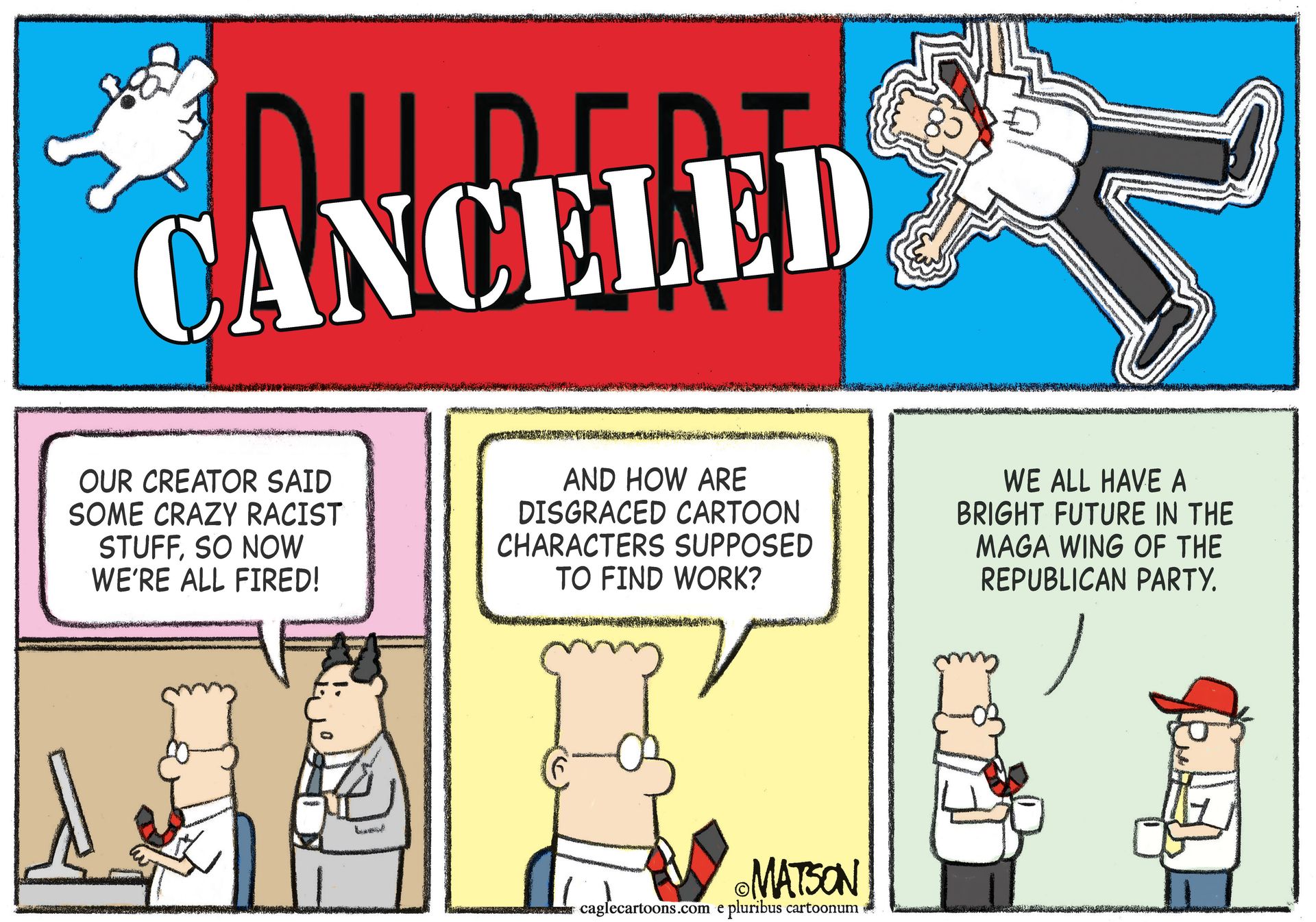 7 on-the-nose cartoons about 'canceling' Dilbert | The Week