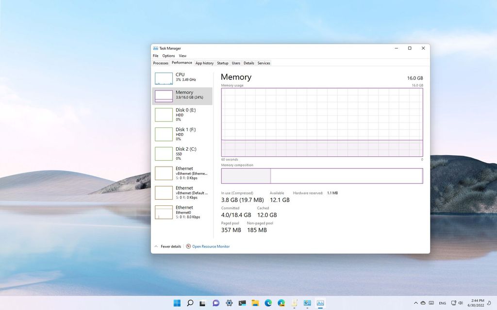 How to change the Task Manager default startup page on Windows 11 ...