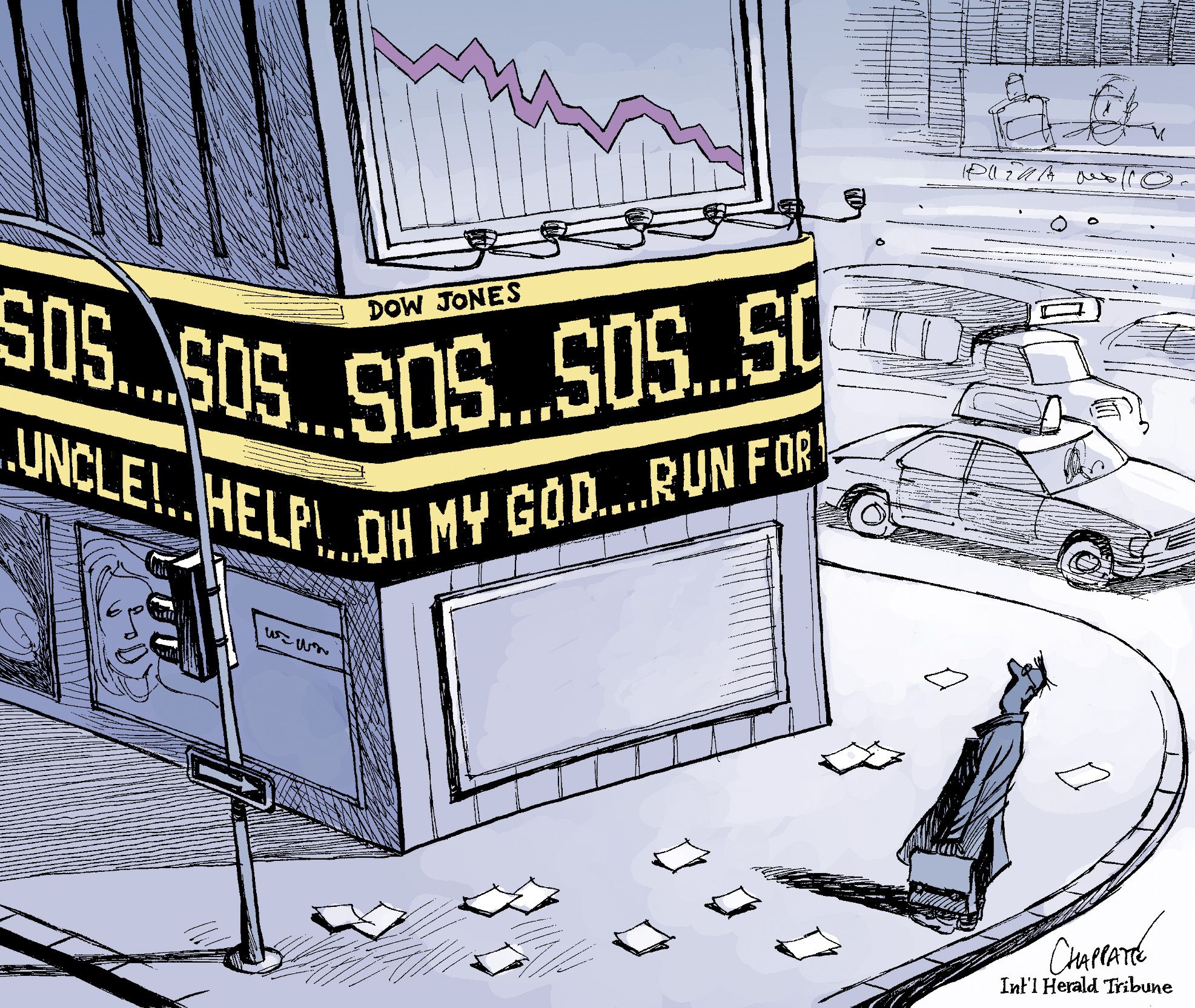 Editorial cartoon U.S. Dow Jones drop stock market economy | The Week