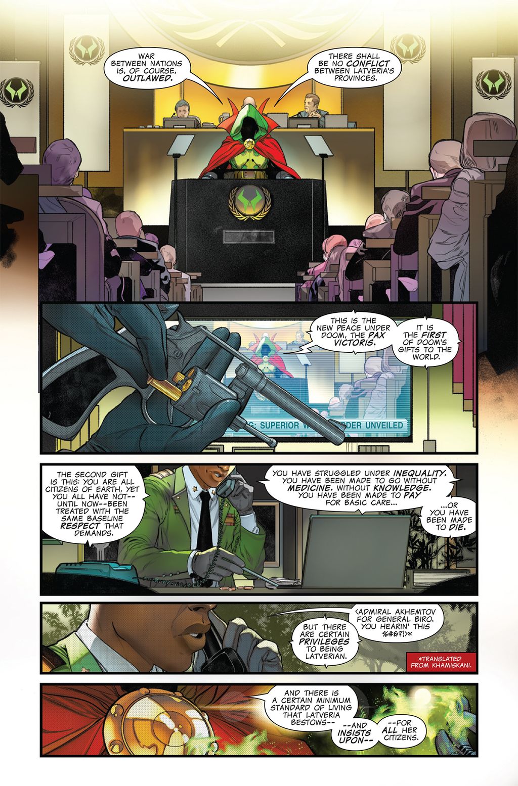 Doctor Doom officially rules the Earth in One World Under Doom #1, and ...