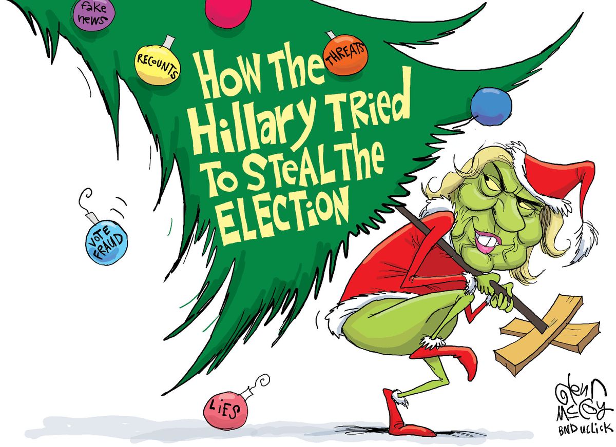Political cartoon U.S. 2016 election Hillary Clinton grinch | The Week