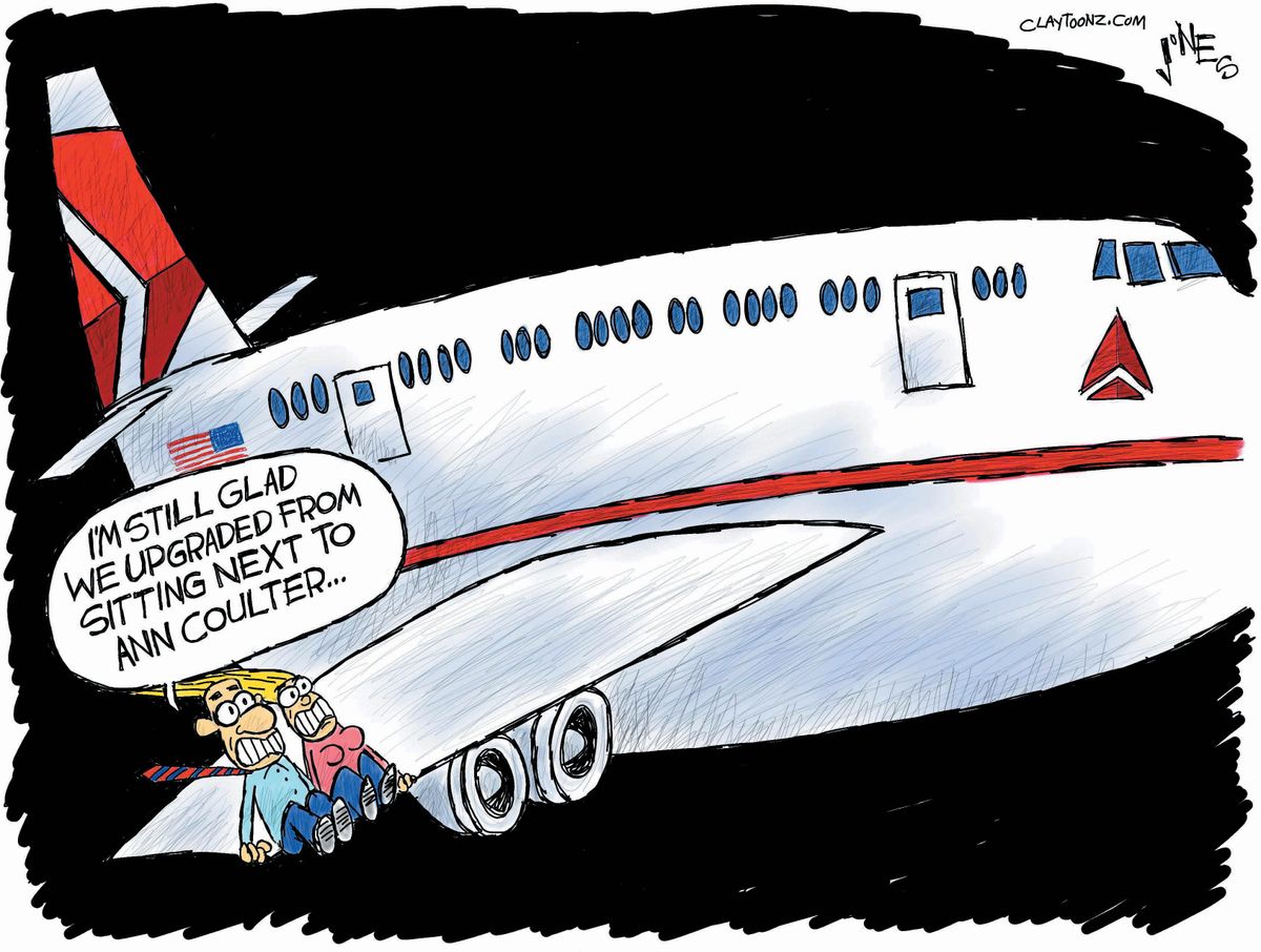 Political cartoon U.S. Ann Coulter Delta | The Week