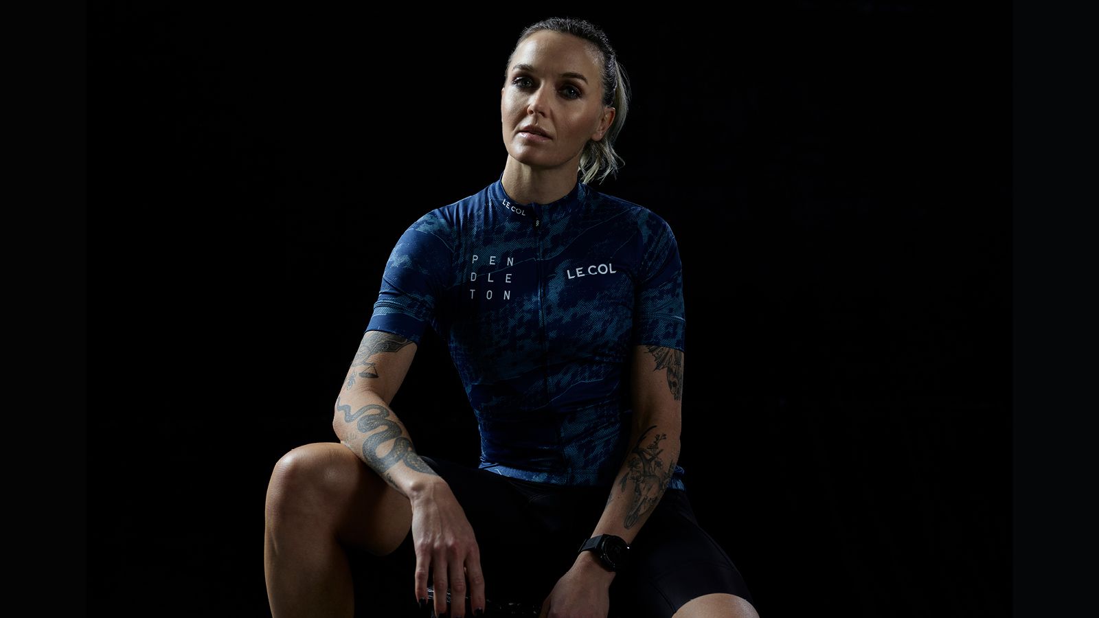 Check out Victoria Pendleton's snakeskin and tattoo inspired Le Col kit ...