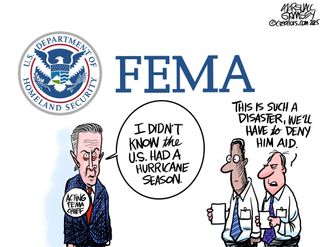 5 naturally disastrous cartoons about the acting FEMA director | The Week