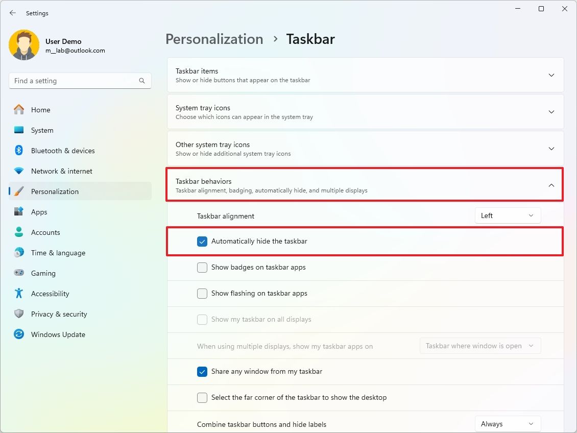 How to enable Taskbar auto-hide on Windows 11 | Windows Central