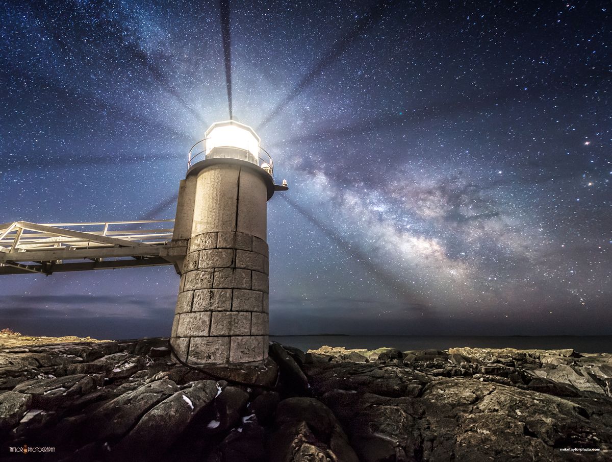 Milky Way Beacon: Maine Lighthouse Shines Toward Milky Way Core | Space