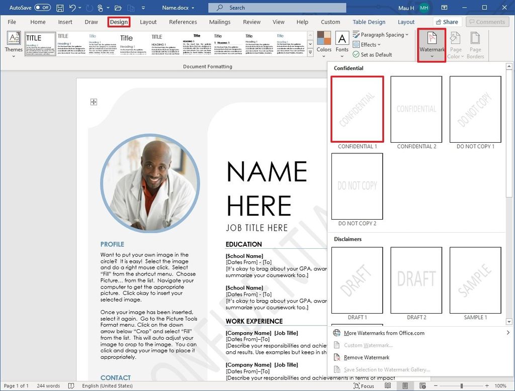 How to add a watermark to a Word document in Office | Windows Central