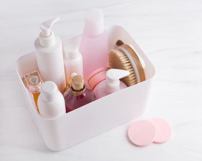 How to organize toiletries in a small bathroom | Real Homes