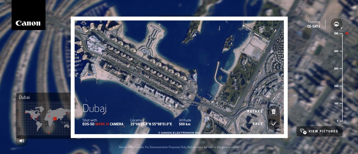 Take your own photos from space, using Canon's imaging satellite ...