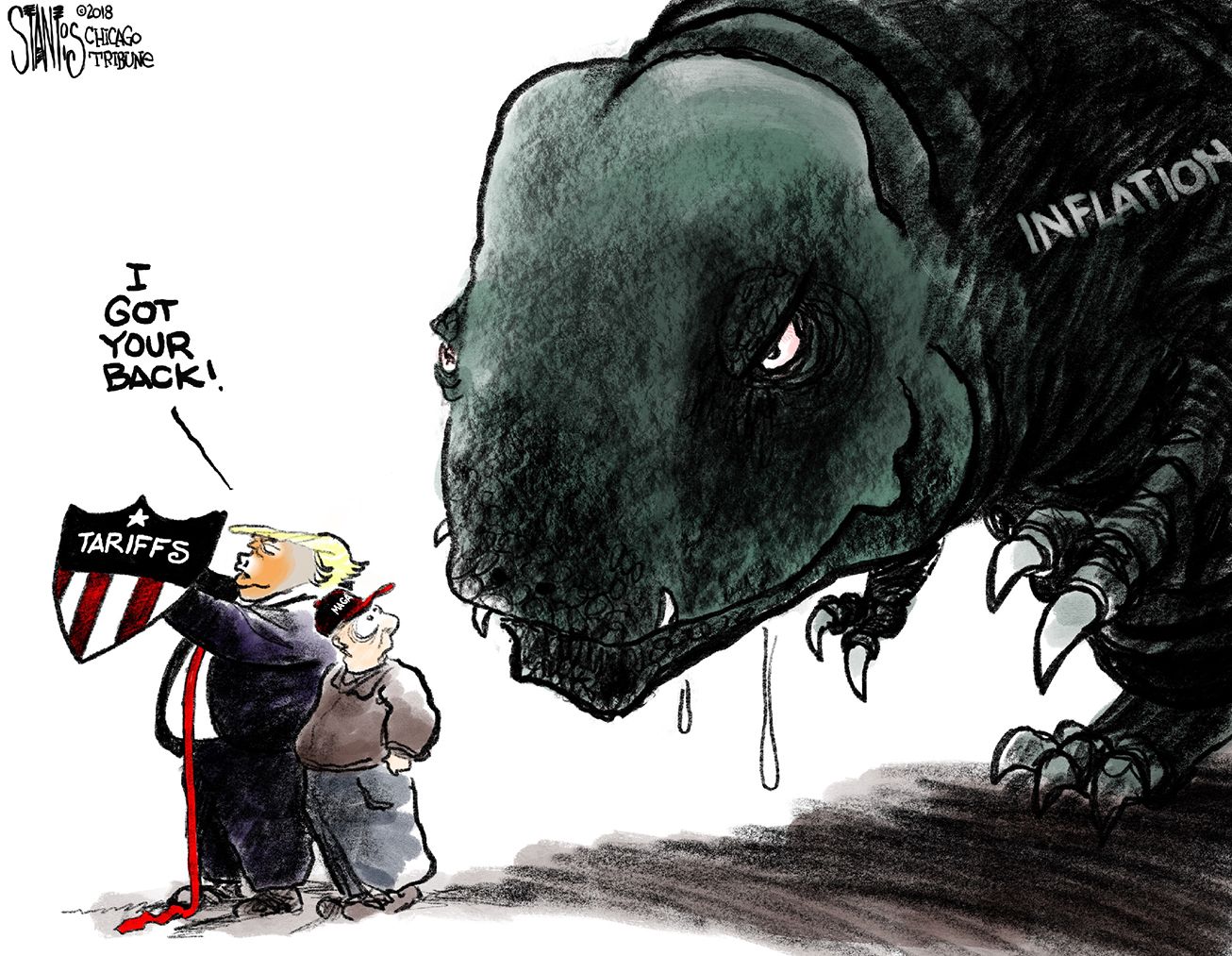 Political cartoon U.S. Trump economy tariffs inflation | The Week