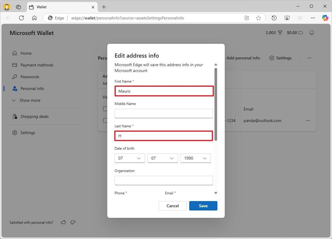 How To Configure Personal Info Saved On Microsoft Edge Windows Central