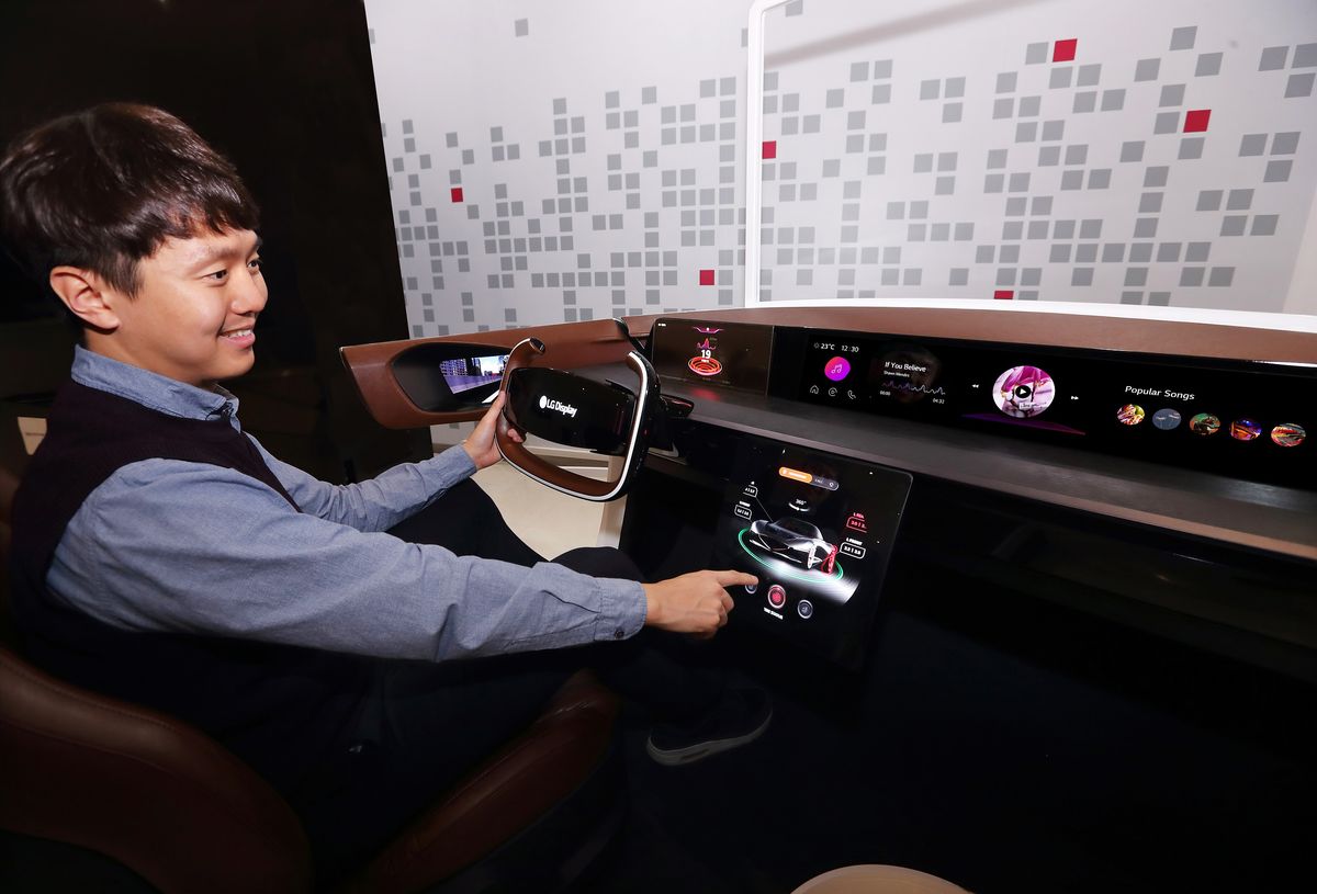 LG Display unveils OLED TV that rolls down from the ceiling | Tom's Guide
