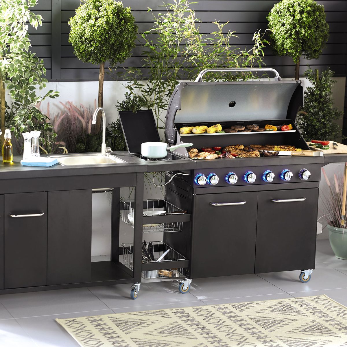 Aldi is selling an outdoor kitchen complete with huge BBQ | Ideal Home