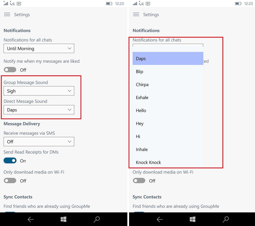 GroupMe adds custom notification sounds for group chats, direct ...