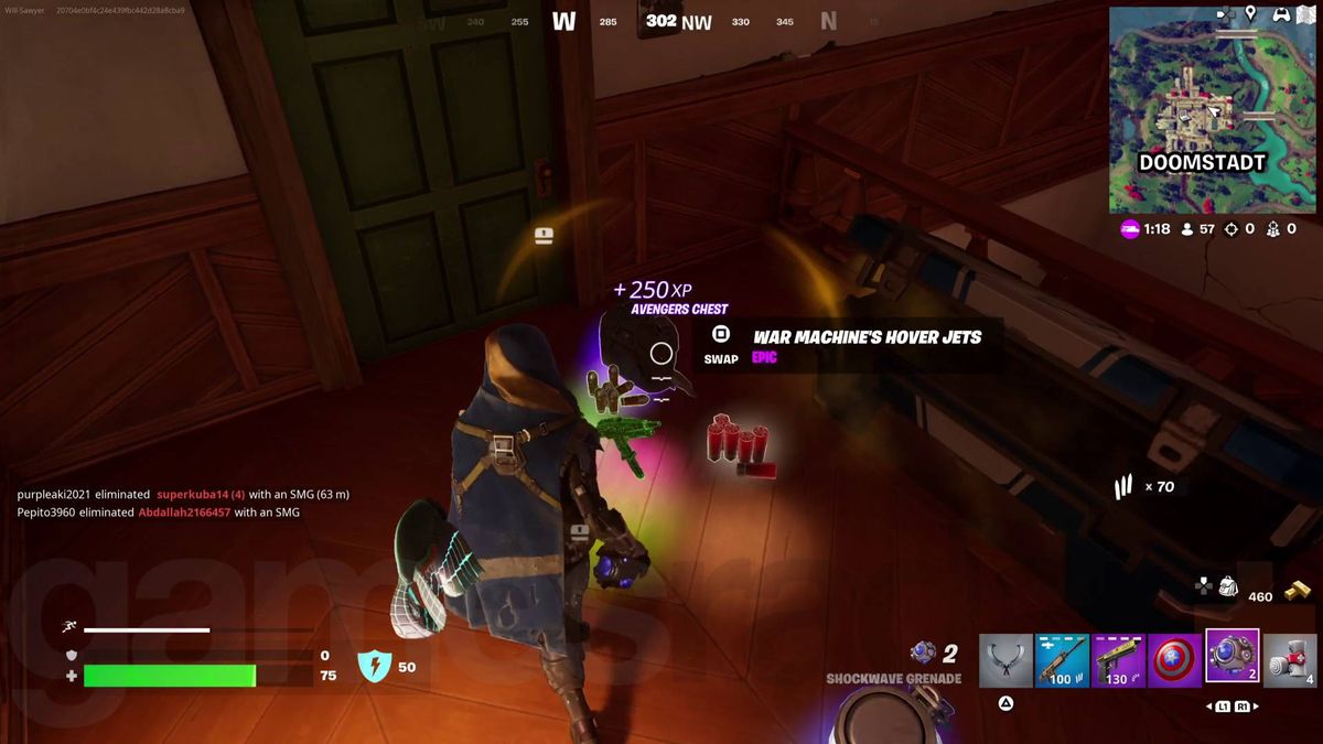 How to collect War Machine's Arsenal and gear in Fortnite | GamesRadar+