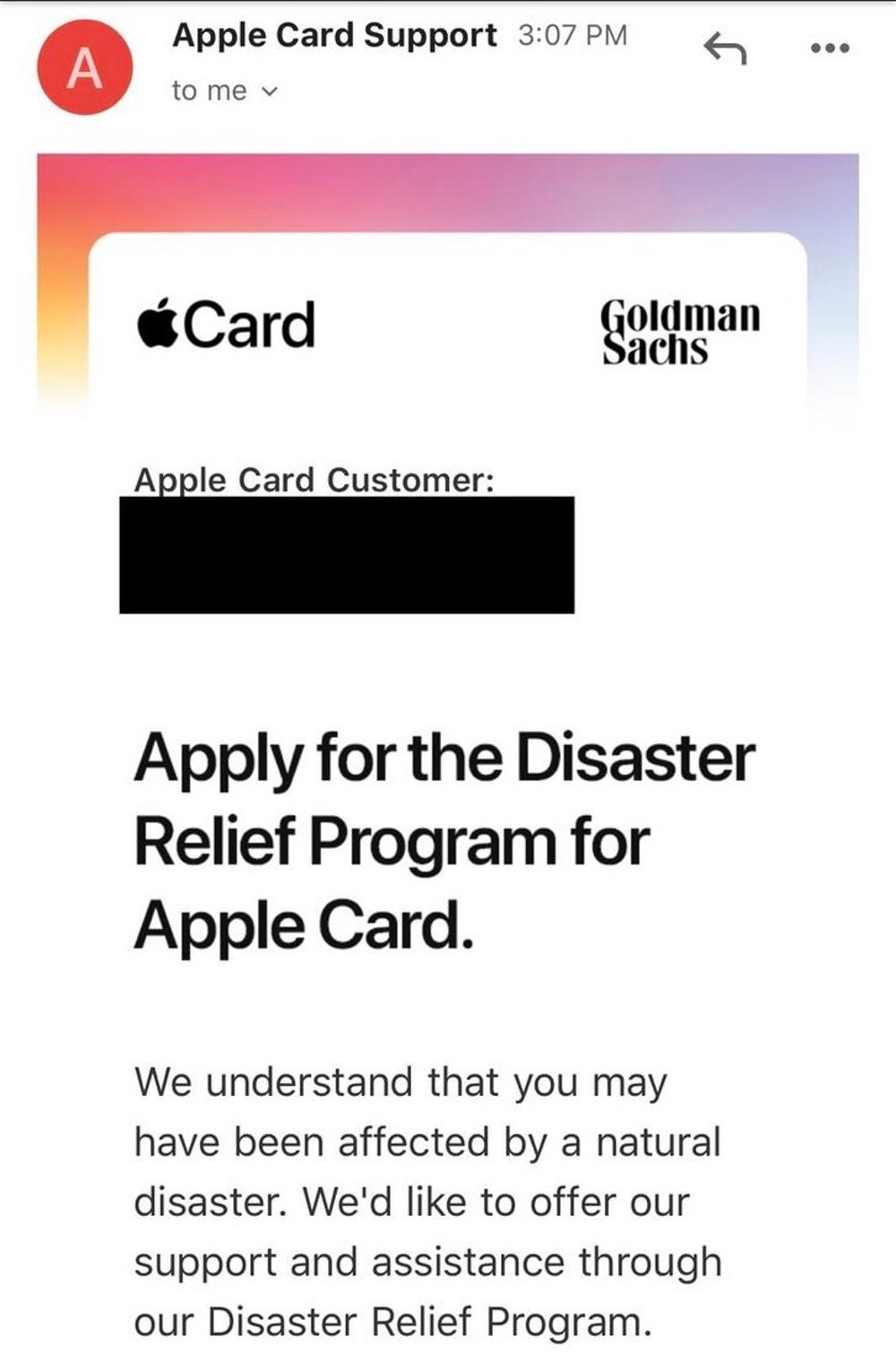 New Apple Card program will provide relief to disaster-stricken users ...