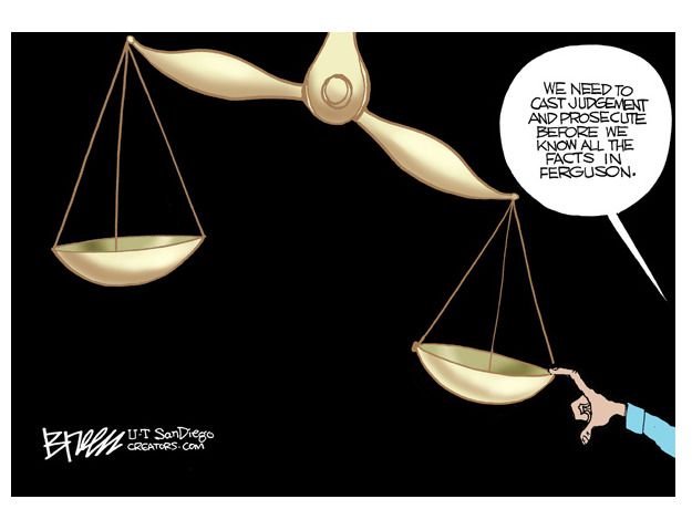 Editorial cartoon U.S. Ferguson trial | The Week