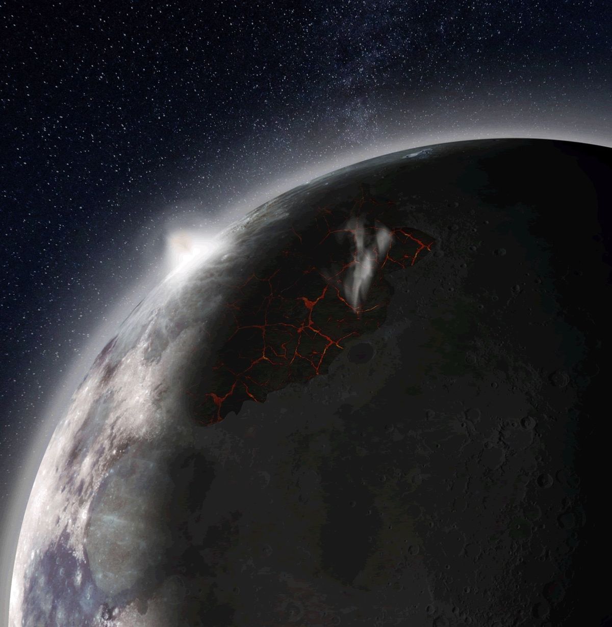 Volcanic Eruptions Gave the Ancient Moon a Temporary Atmosphere | Space