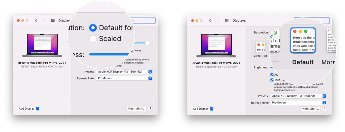 How to adjust display settings on the MacBook Pro (2021) | iMore