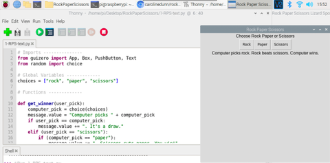 How to Code Rock Paper Scissors Lizard Spock on Raspberry Pi | Tom's ...