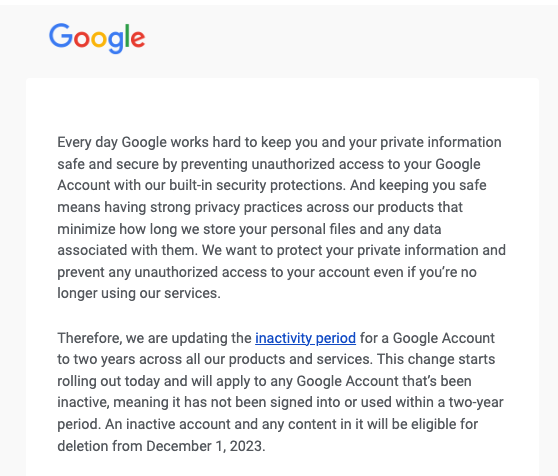 Google to start deleting inactive accounts — what that means for you ...