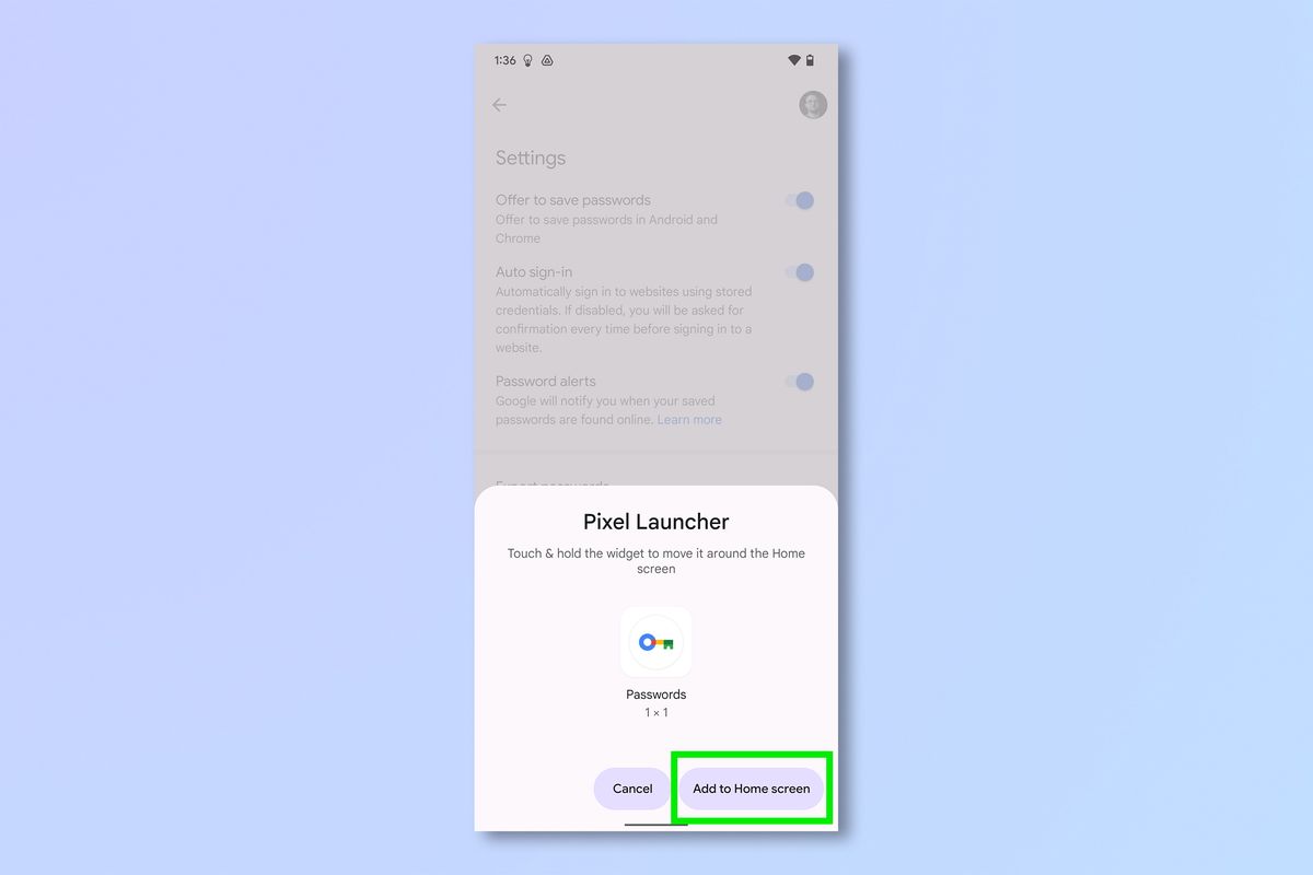 Create a Google password manager home screen shortcut on Android | Tom ...