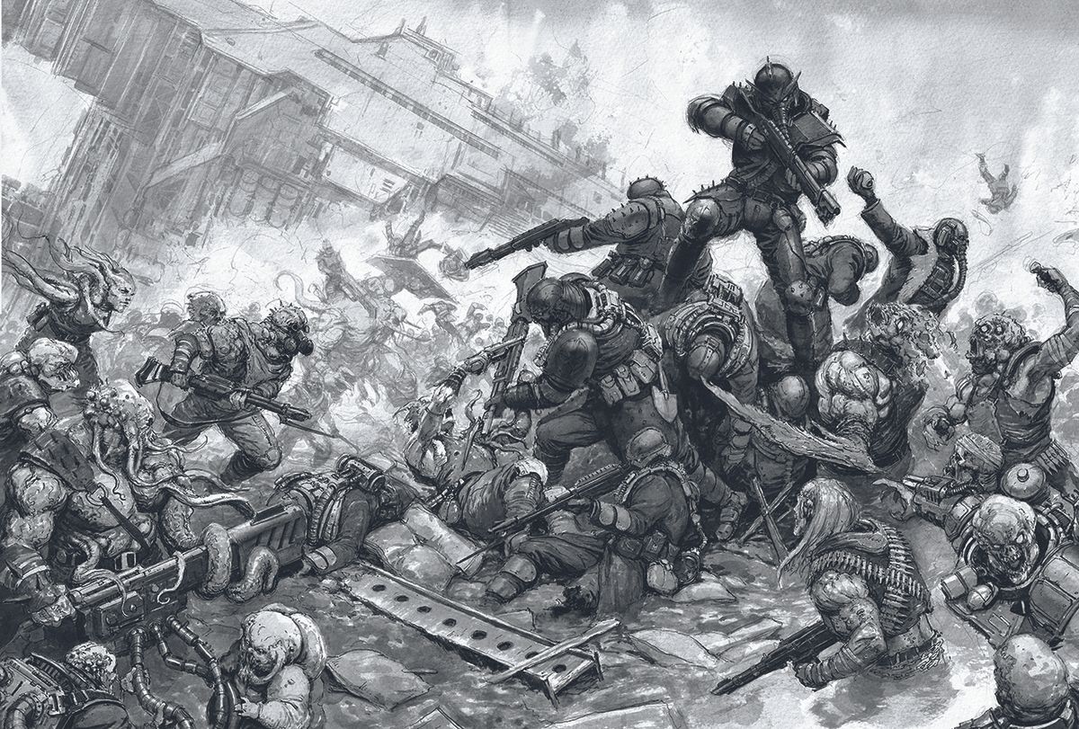 How to paint epic Warhammer battles in traditional pen and ink ...