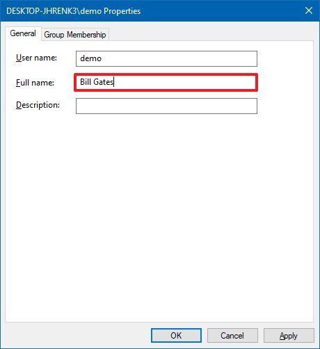 How to add your full name to a local account on Windows 10 | Windows ...