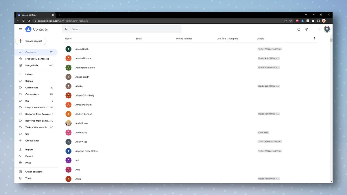 How to back up Gmail contacts | Tom's Guide