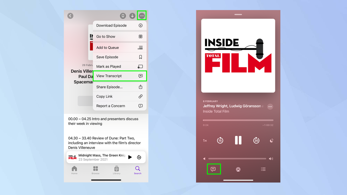How to read episode transcripts in Apple Podcasts | Tom's Guide