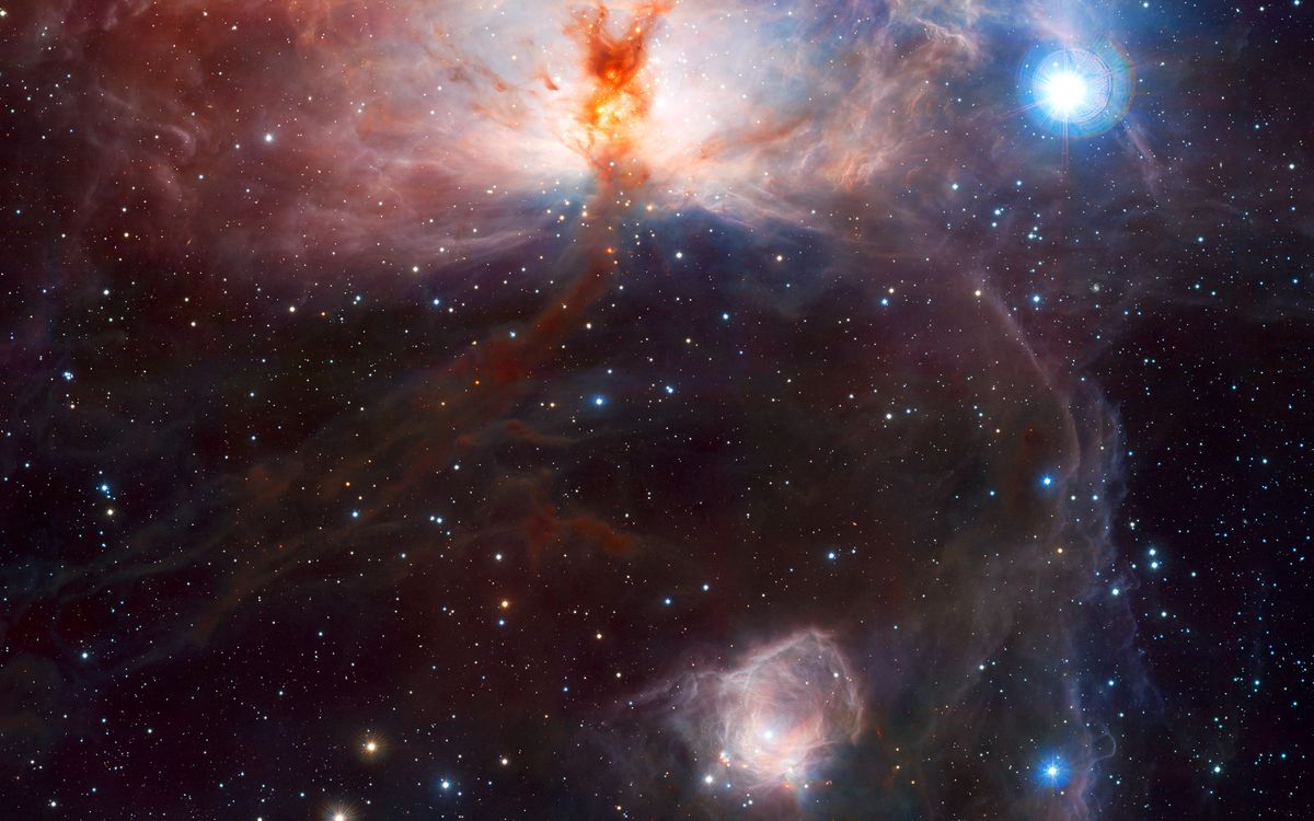 The Hidden Fires of the Flame Nebula Space Wallpaper | Space